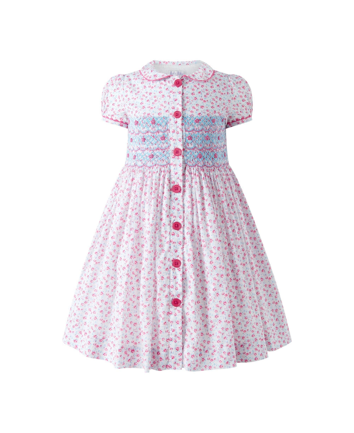 Click here for Rachel Riley Girls 2-10 Smocked Button-front Dress... prices