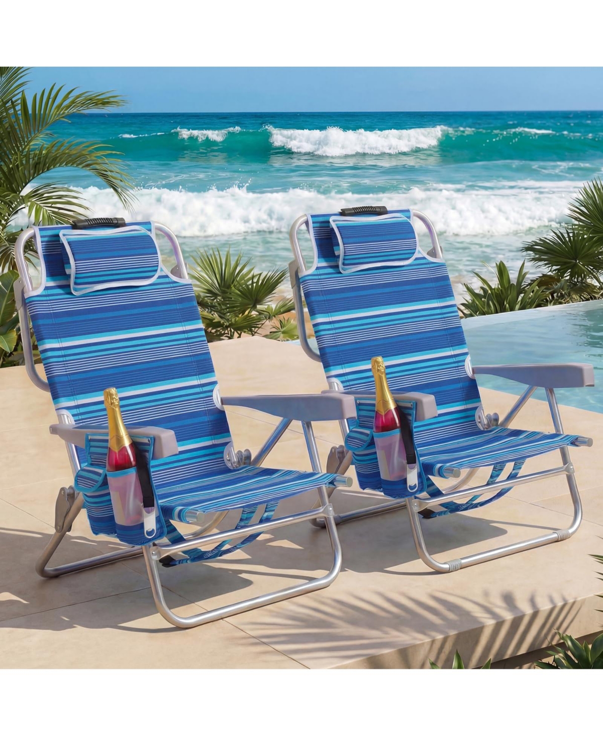 Click here for Aofar 2 Pack Aluminum Lay Flat Beach Chair with Co... prices