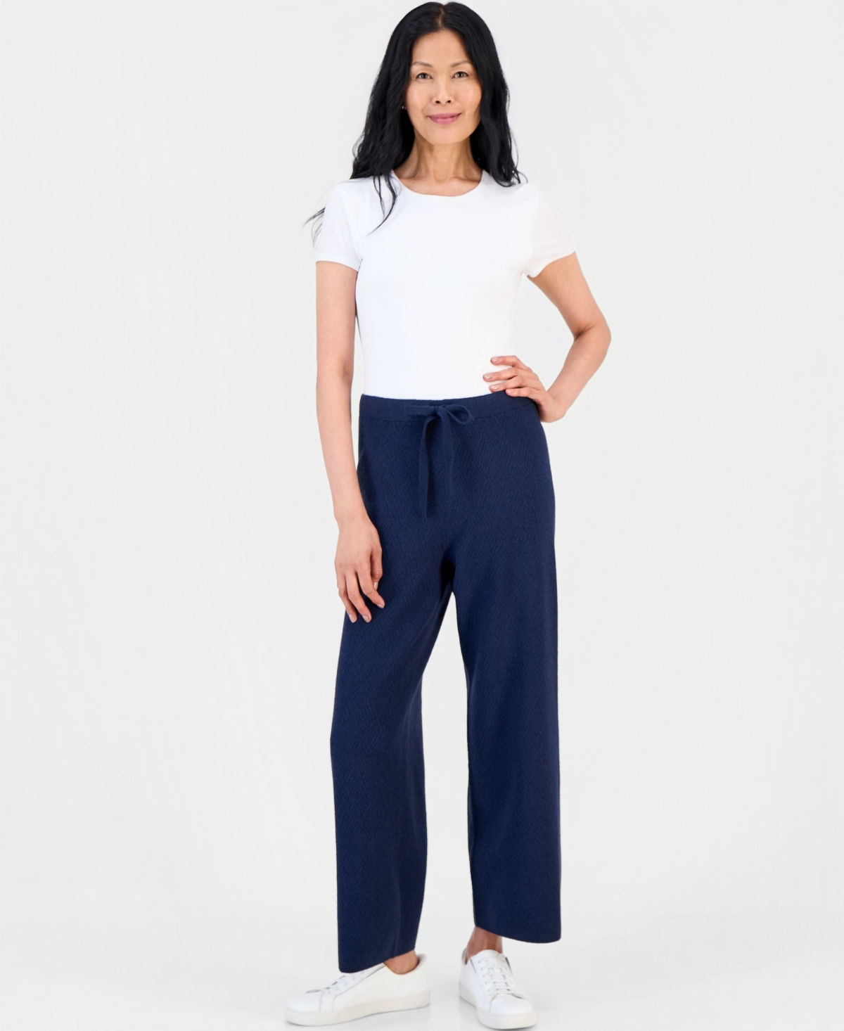 Click here for Style & Co Womens LuxSoft Novelty Stitch Wide-Leg... prices