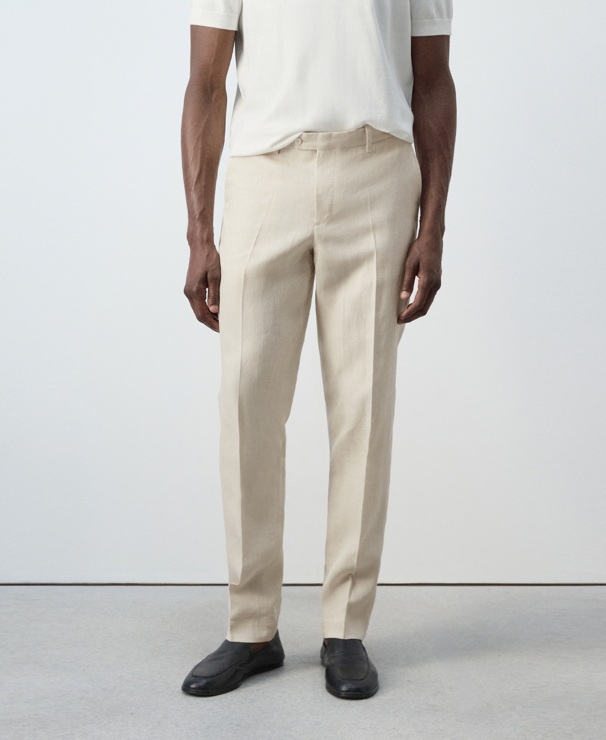 Click here for Mango Mens Amalfi Linen Slim-Fit Suit Pants - Ecru prices