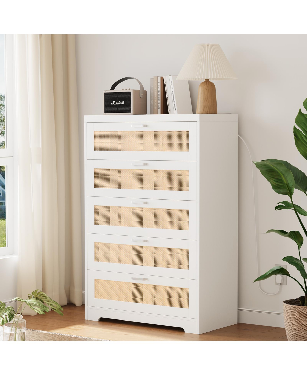 Click here for homfan Modern Rattan Hallway Storage Cabinet with... prices
