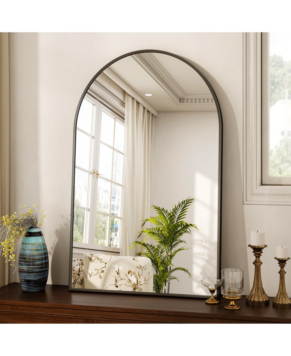 Click here for Koonmi Arched Bathroom Mirror  Aluminum Alloy Fram... prices