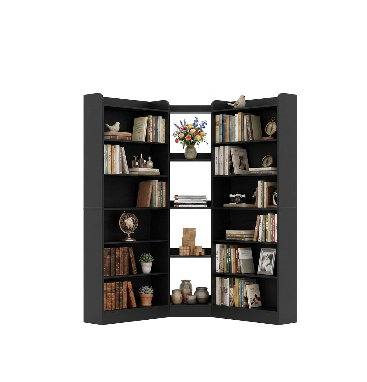 Click here for Aheaplus 71 Tall Corner Bookshelf with 15 Shelves... prices