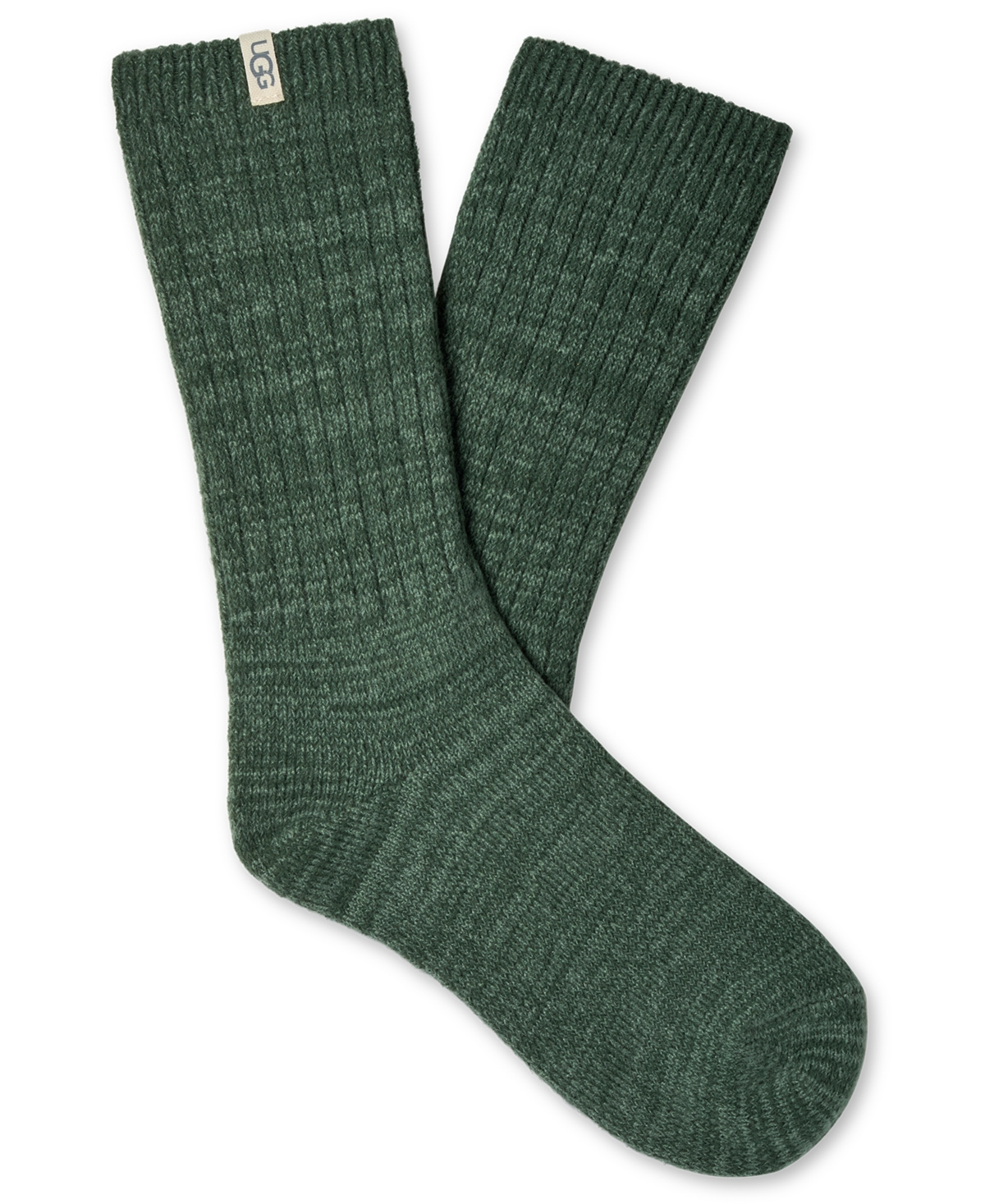 Click here for Ugg Womens Rib-Knit Slouchy Crew Socks - Green Sto... prices