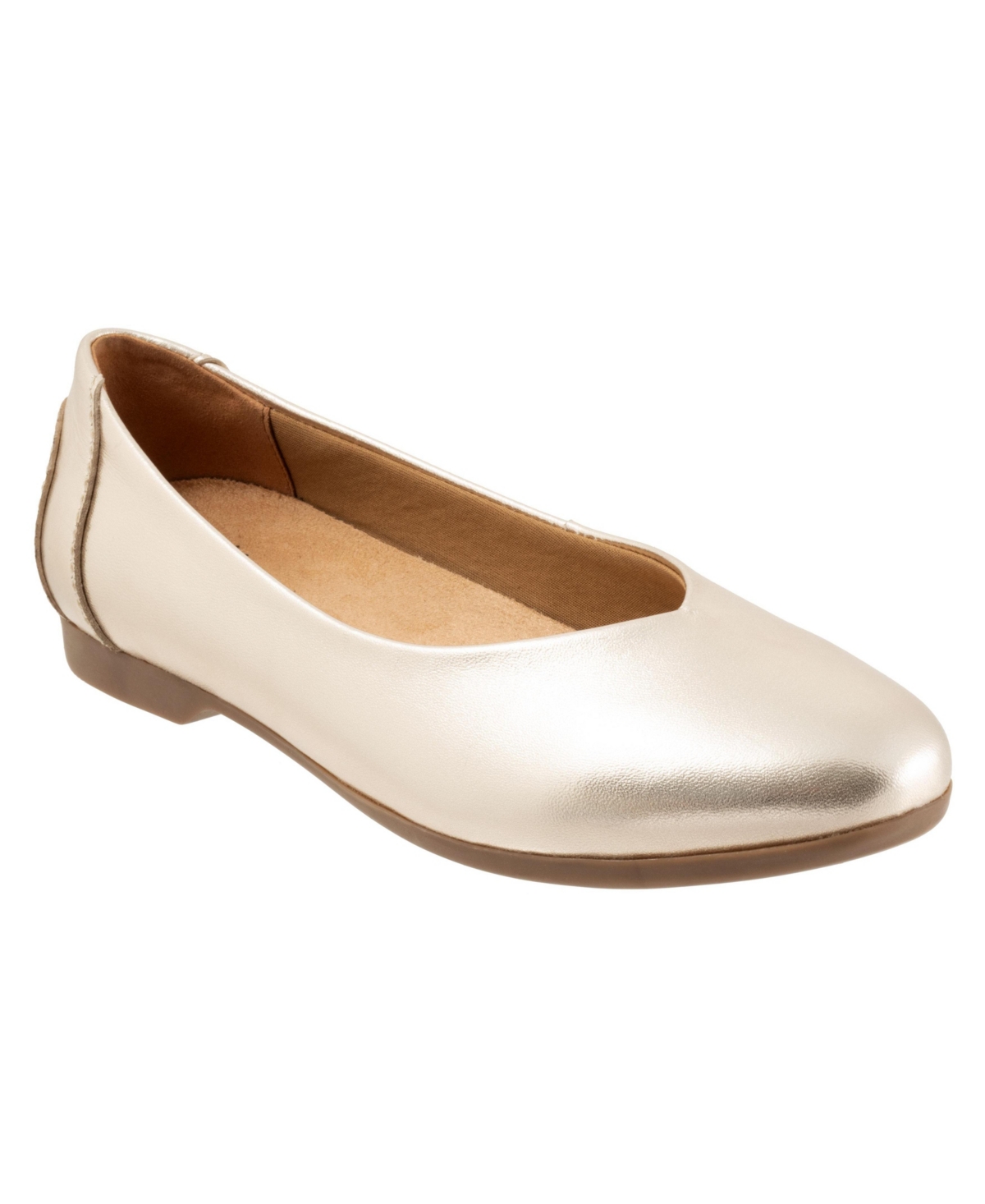 Click here for Trotters Womens Iris Flat - Champagne prices