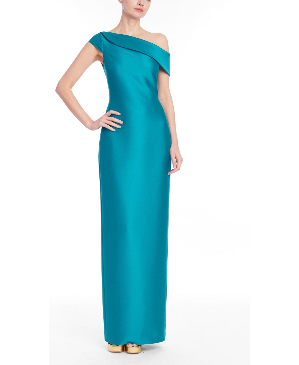 Click here for Badgley Mischka Womens One-Shoulder Asymmetrical C... prices