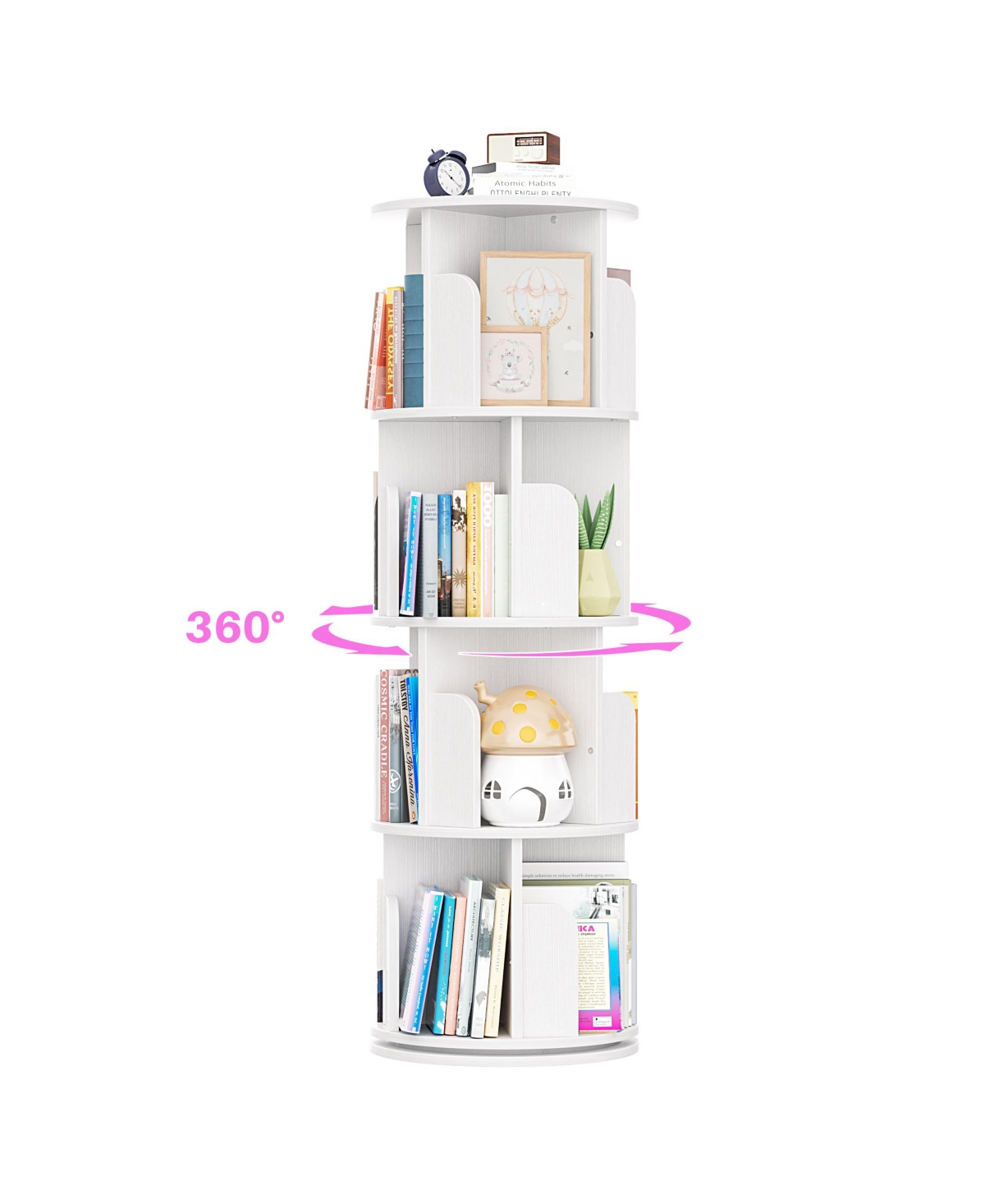 Click here for 360 Display Wooden Rotating Bookcase  Corner Books... prices