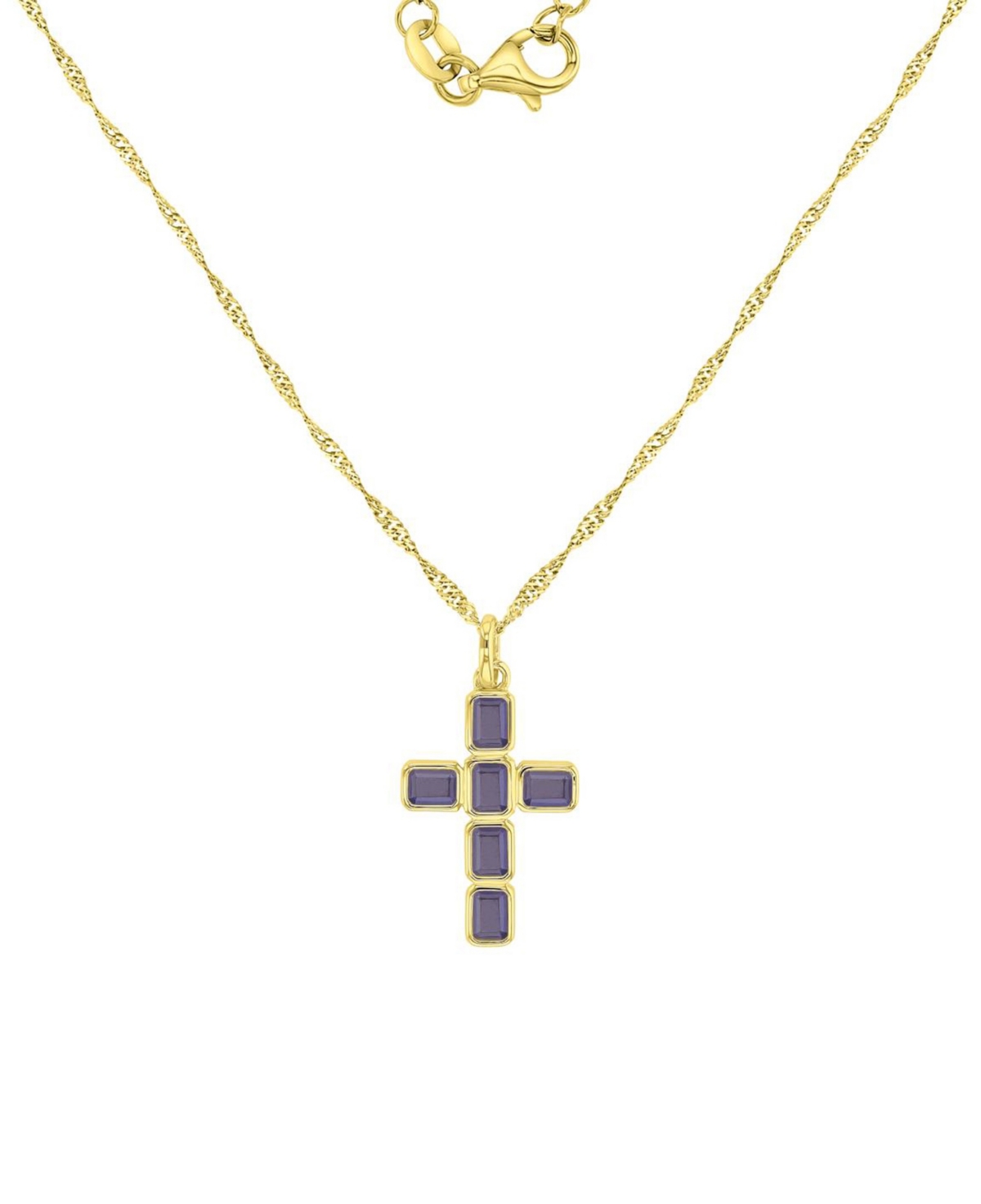Click here for Macys 14k Gold-Plated Simple Cross Chain Necklace... prices