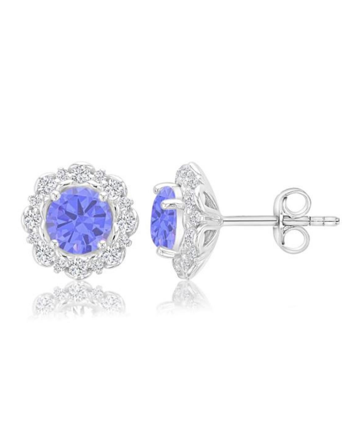 Click here for Macys Tanzanite Cubic Zirconia Halo Stud Earrings... prices