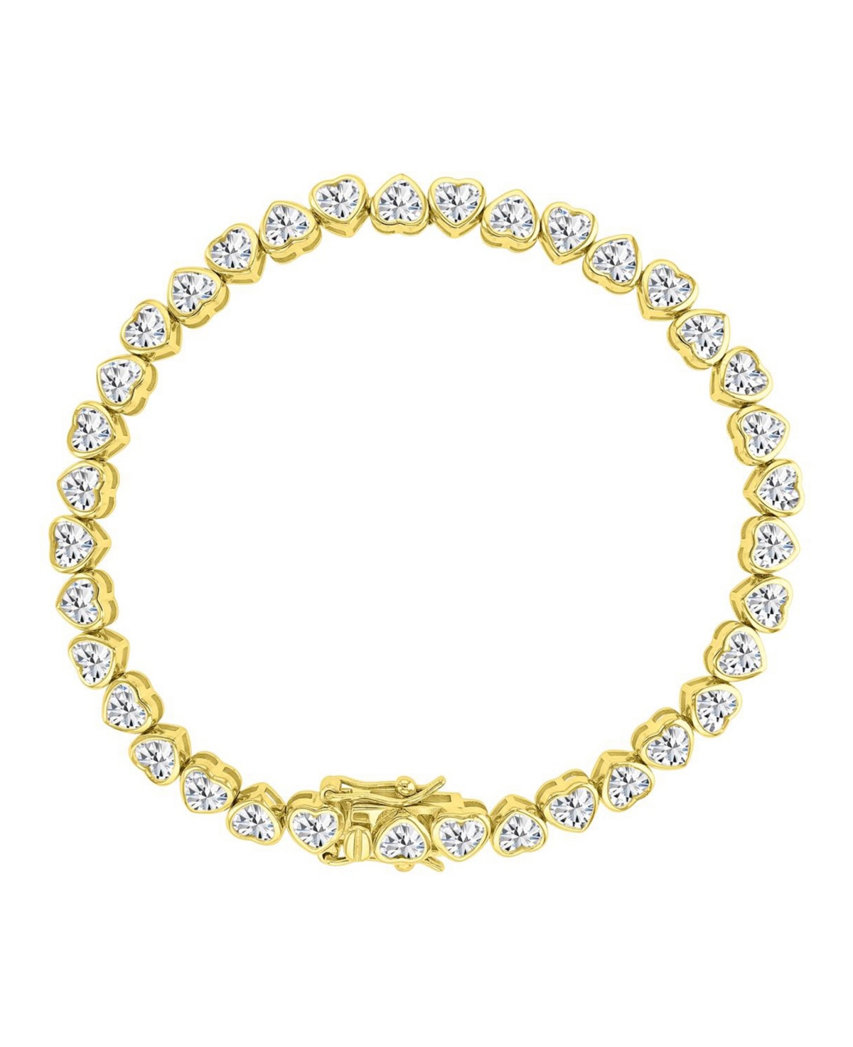 Click here for Macys 14k Gold-Plated Bezel Crystal Tennis Bracele... prices
