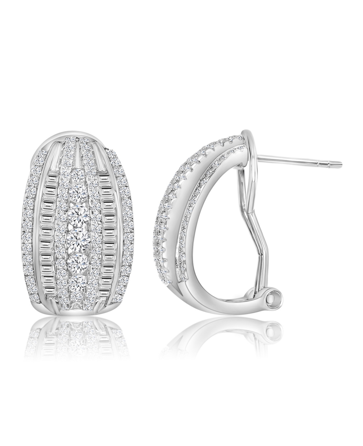 Click here for Macys 14k Gold-Plated Omega Crystal Earrings - Sil... prices