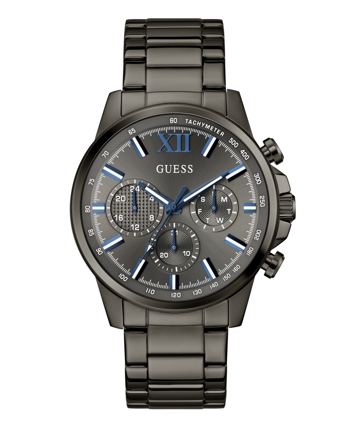 Click here for Guess Mens Quartz Gunmetal Stainless Steel Watch 4... prices
