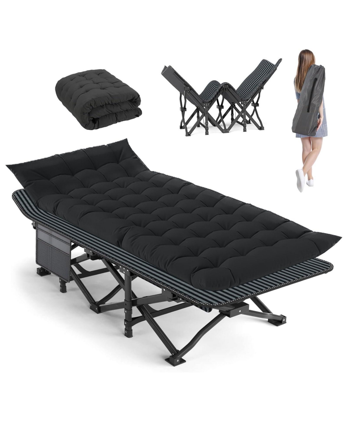 Click here for Aofar 28 Camping Rollaway Bed Adult Portable Foldi... prices