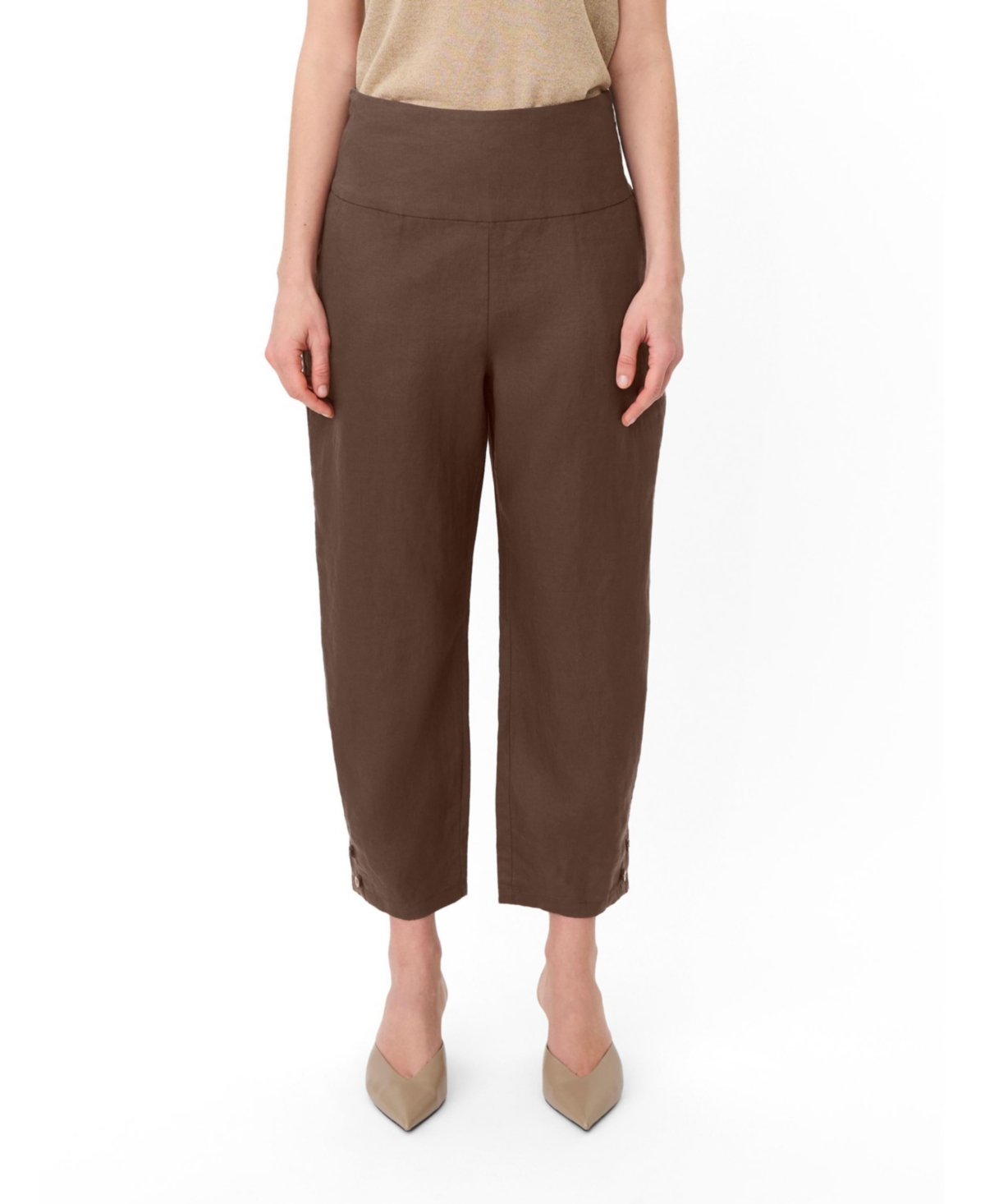Click here for Masai Copenhagen Womens Mapenna Cropped Linen Trou... prices