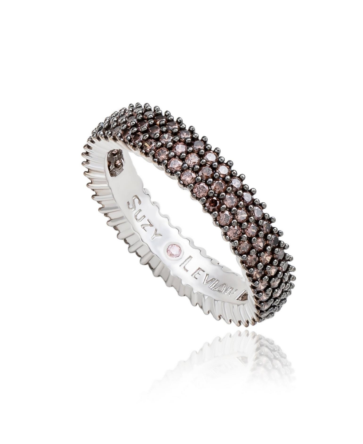 Click here for Suzy Levian Sterling Silver Micro-Pave White Cubic... prices