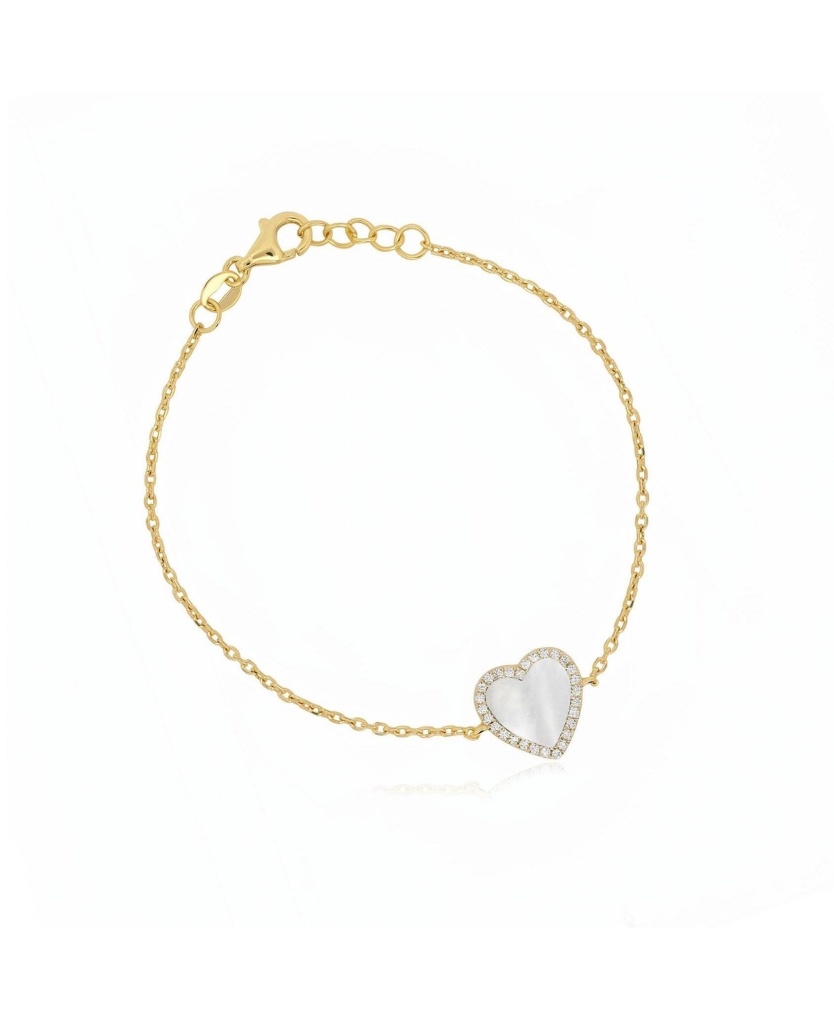 Click here for The Lovery Large Mother of Pearl Cz Halo Single He... prices