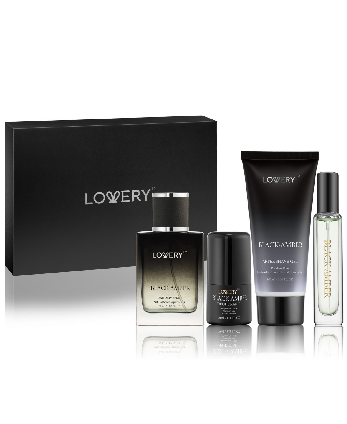 Click here for Lovery Mens 5-Pices. Black Amber Eau de Parfum Gif... prices