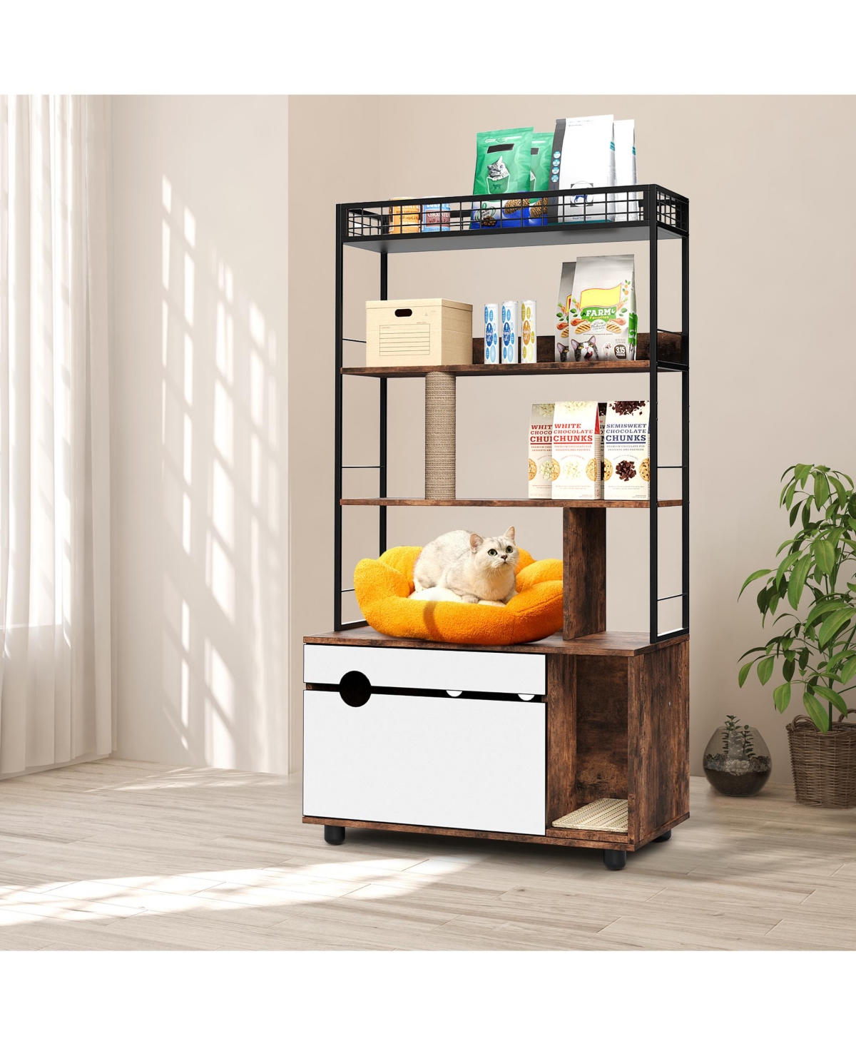 Click here for homfan Hidden Cat Litter Box Enclosure Furniture w... prices