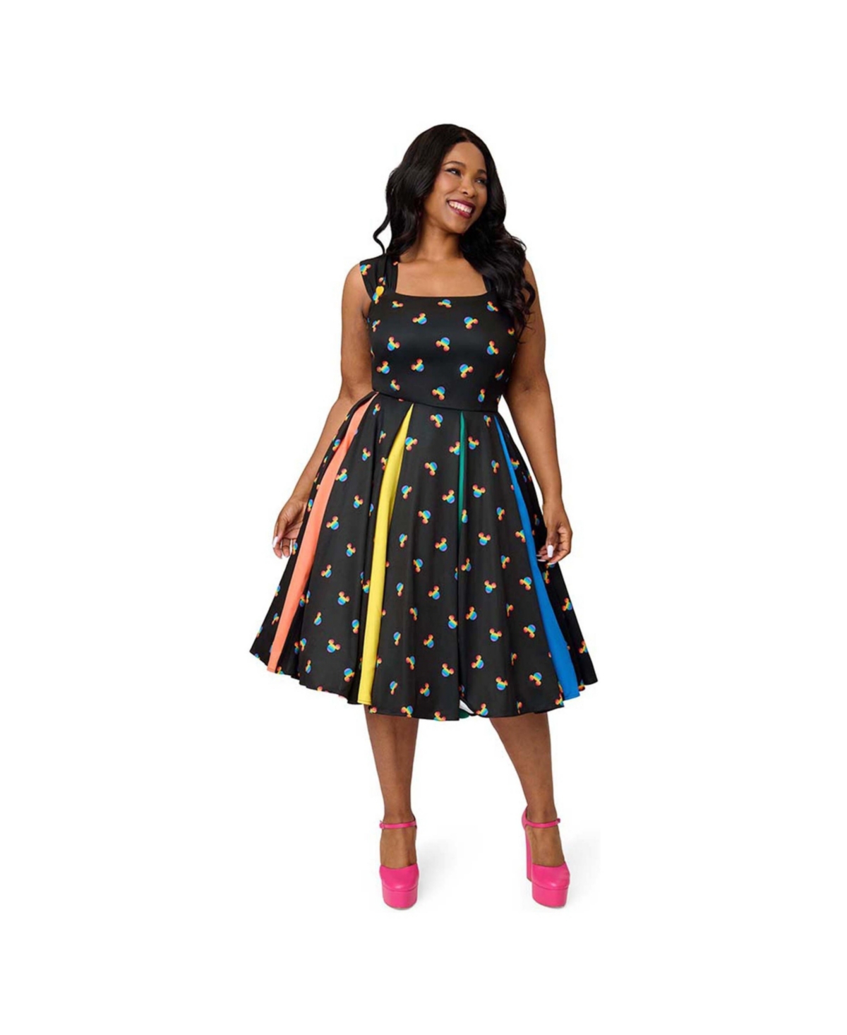 Click here for Unique Vintage Plus Size Square Neck Sleeveless Go... prices