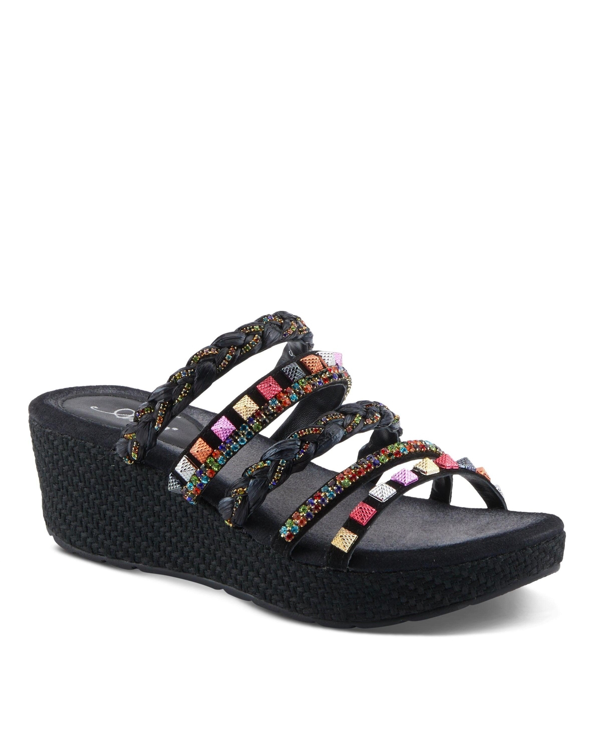 Click here for Azura Womens Shinychic Wedge Sandal with Suede Upp... prices