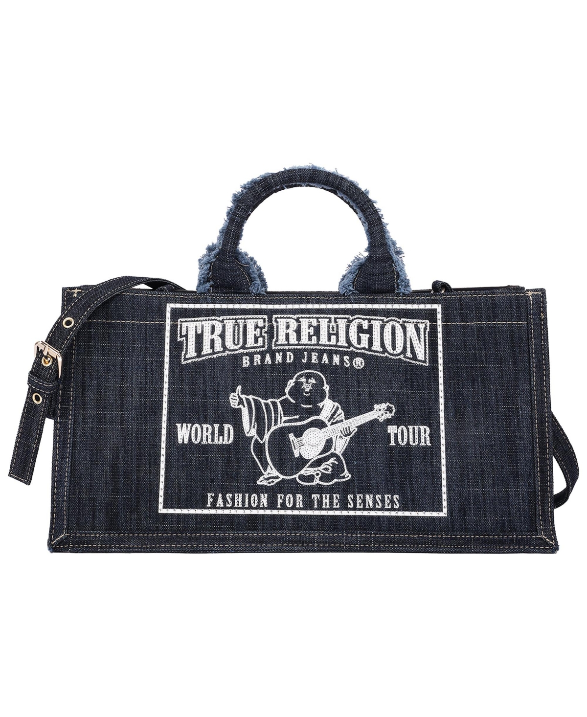 Click here for True Religion Multi-Strap Denim Shoulder Bag - Dar... prices