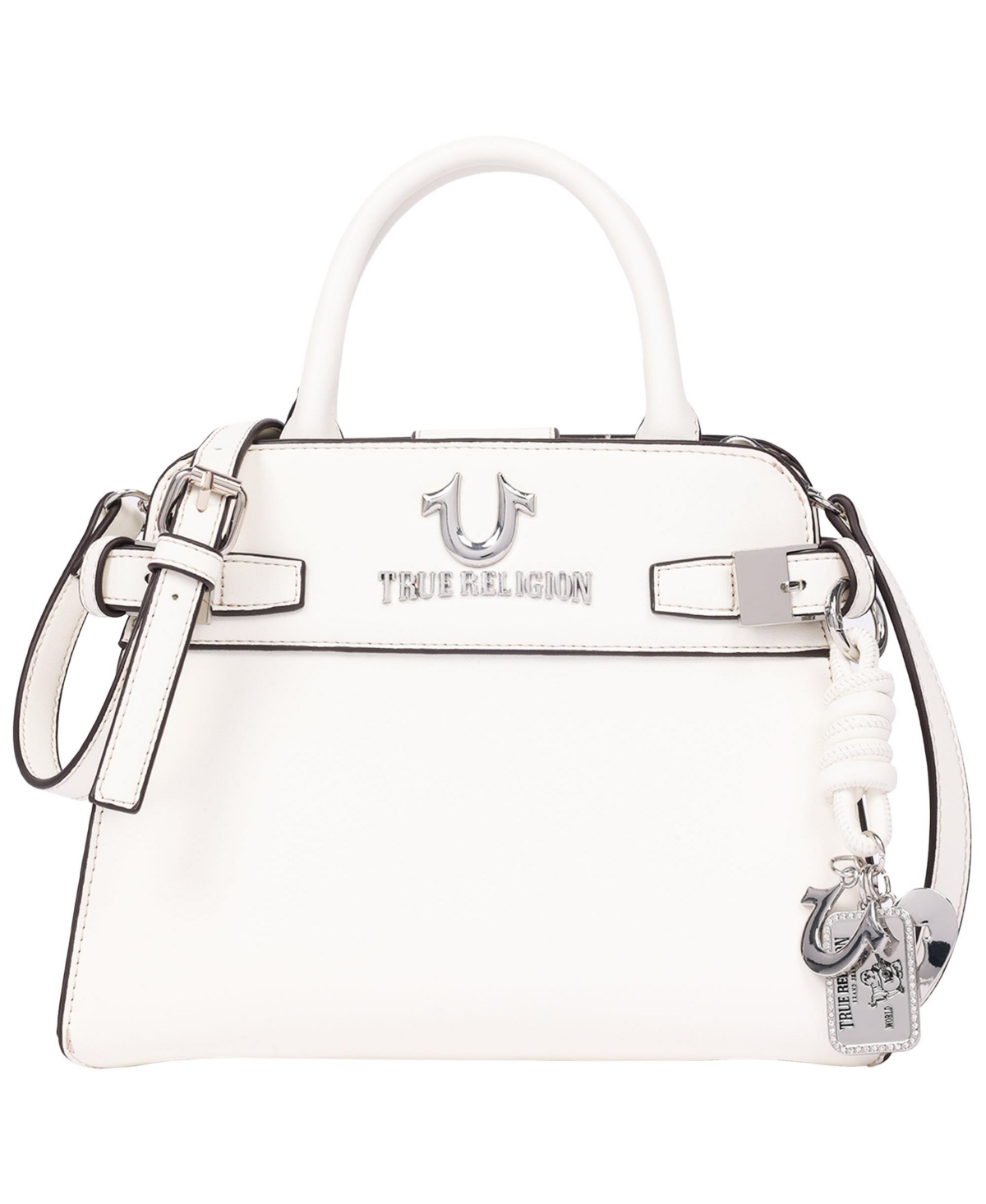 Click here for True Religion Multi-Strap Denim Shoulder Bag - Whi... prices