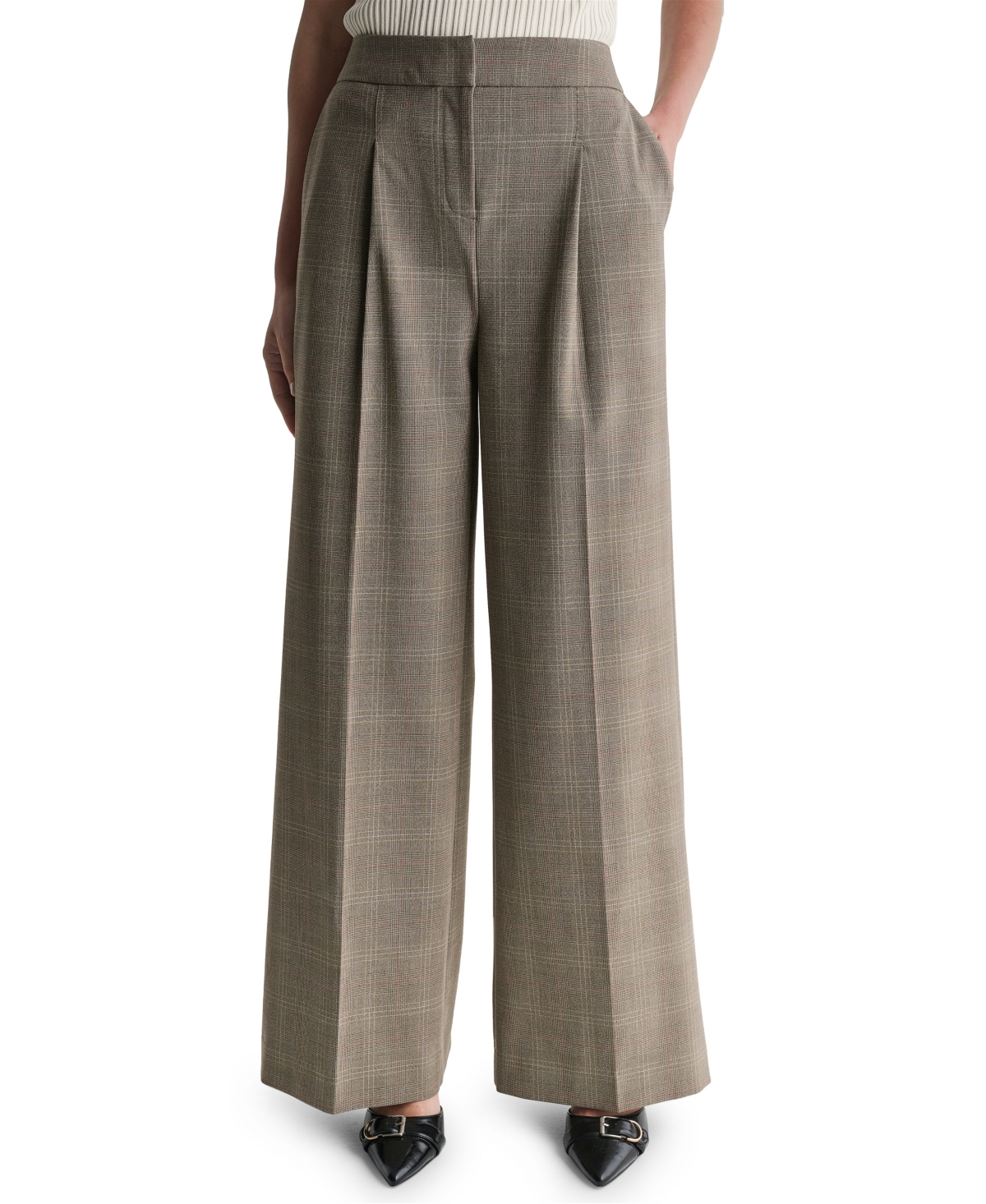 Click here for Bcbg Womens High-Rise Wide-Leg Pants - Light Sienn... prices