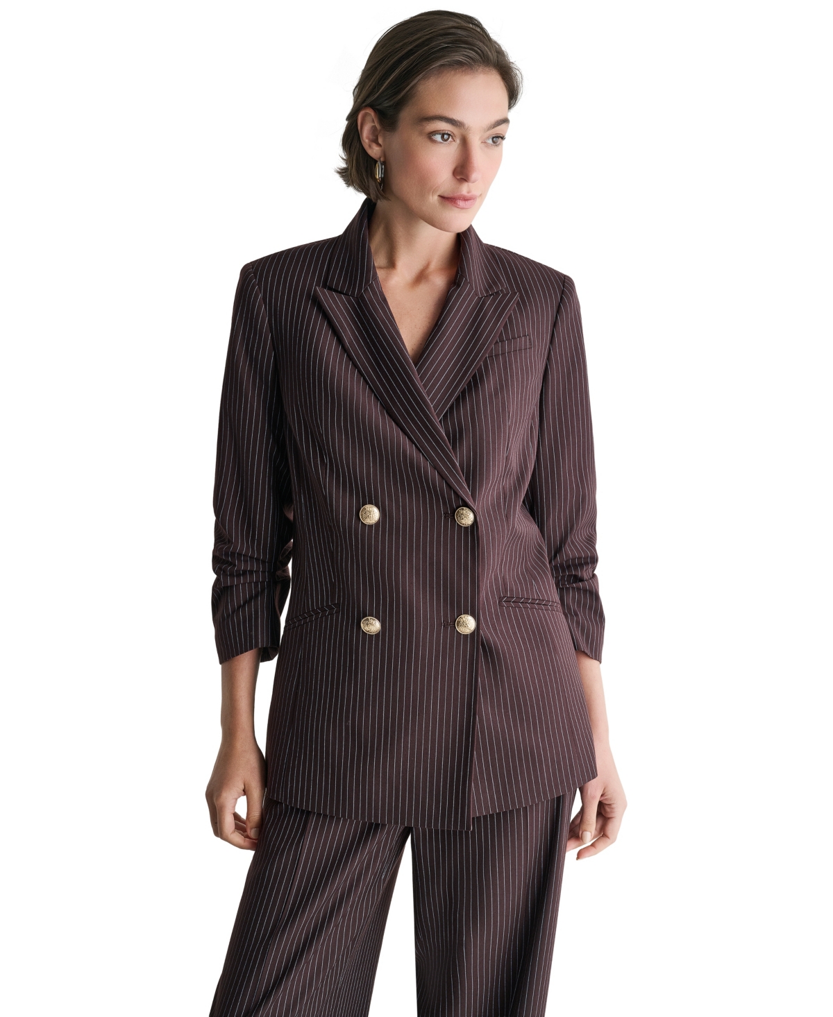 Click here for Bcbg Womens Long Double-Breasted Peak-Lapel Blazer... prices