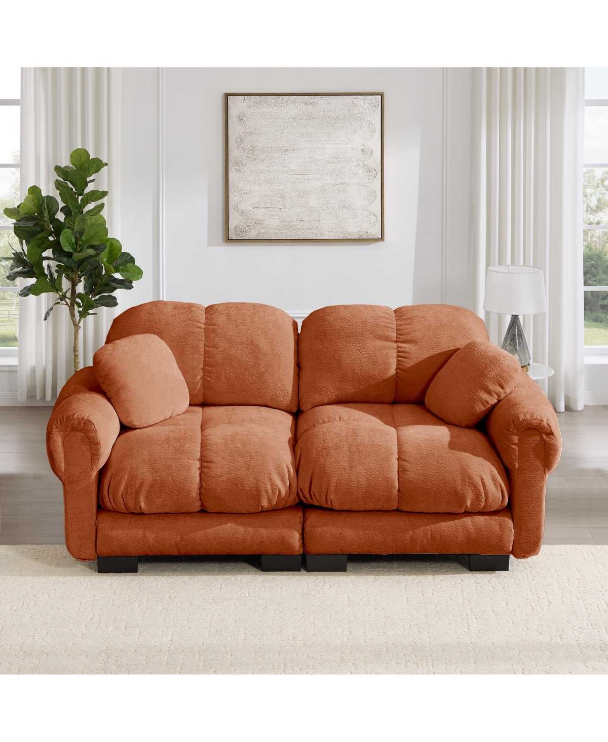 Click here for Boyel Living Chenille Cloud Loveseat Sofa with Exq... prices
