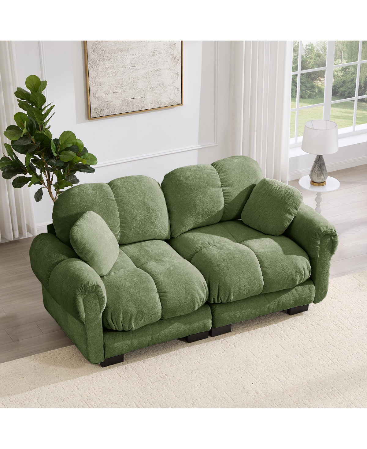 Click here for Boyel Living Chenille Cloud Loveseat Sofa with Exq... prices