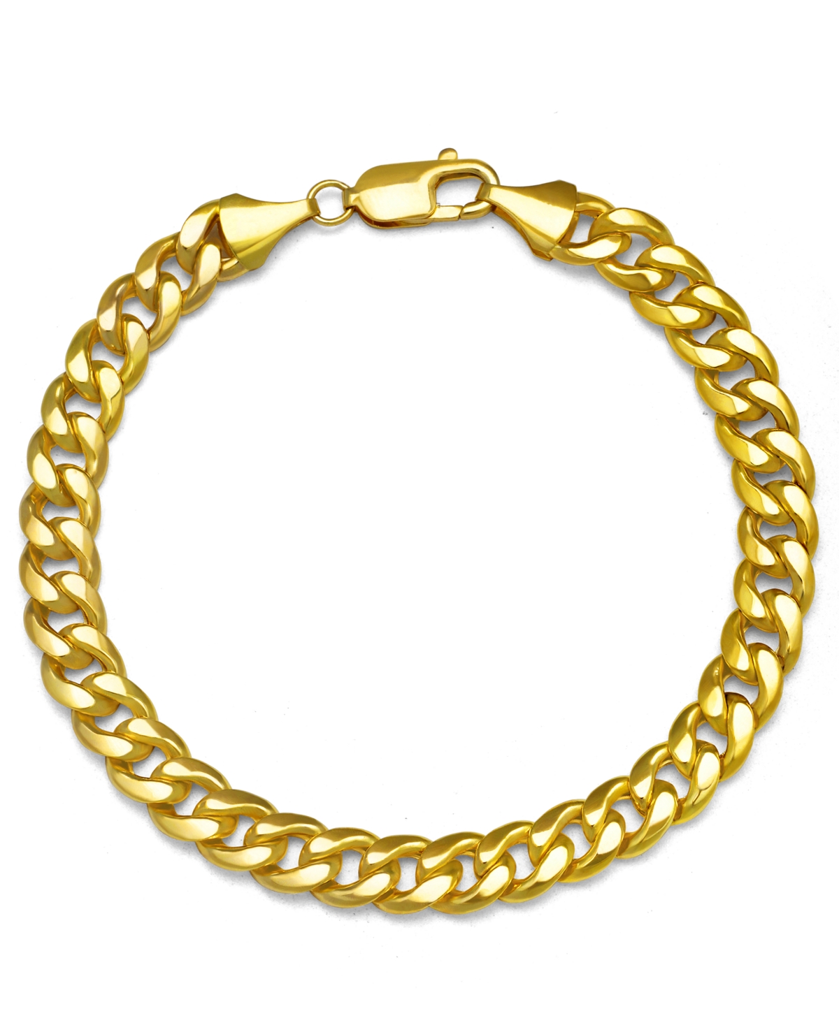 Click here for Italian Gold Semi-Solid Cuban Chain 9 Bracelet in... prices