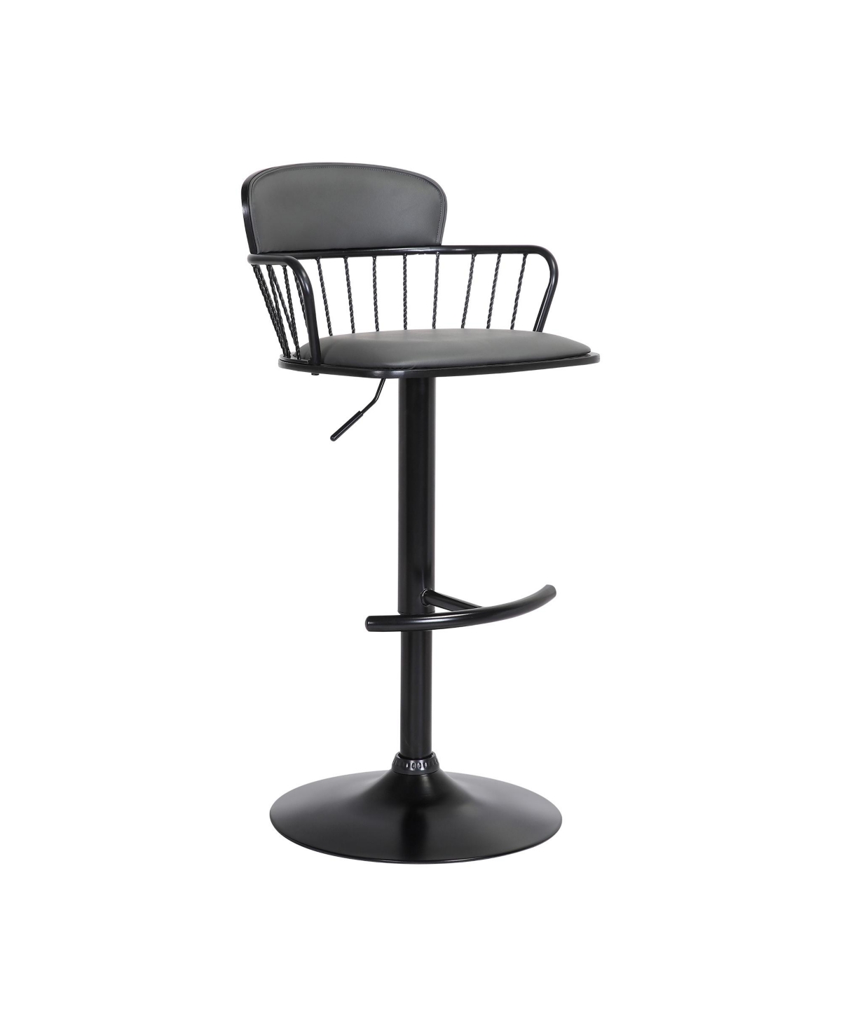 Click here for Clihome Leather Adjustable Bar Stool with Metal Ba... prices