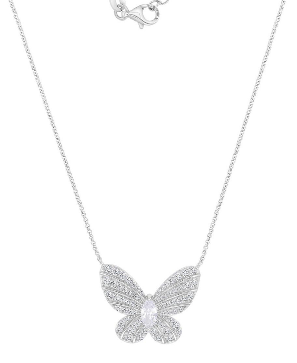 Click here for Macys 14k Gold-Plated Pave Butterfly Chain Necklac... prices