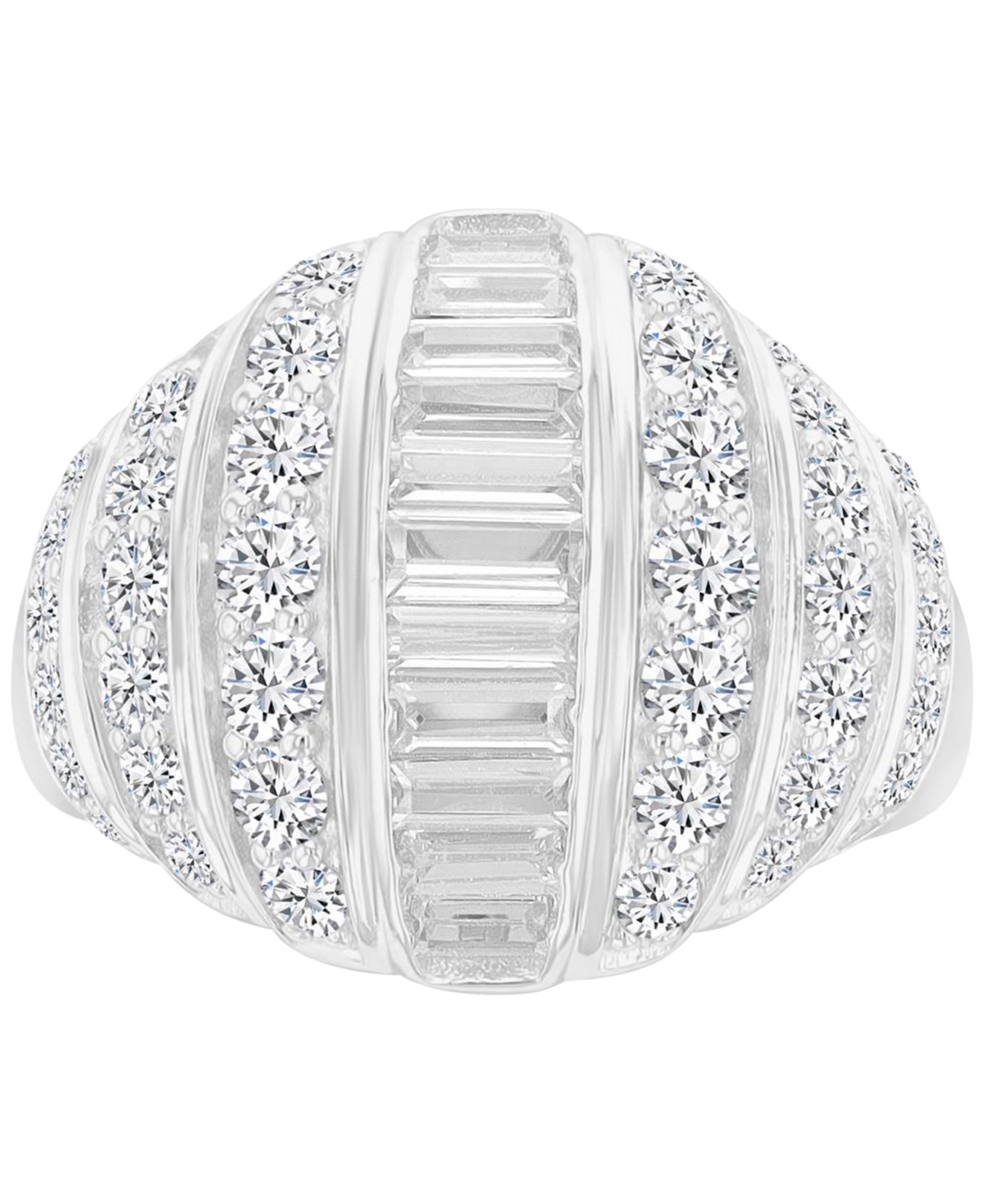 Click here for Macys 14k Gold-Plated Pave Fashion Band Ring - Sil... prices