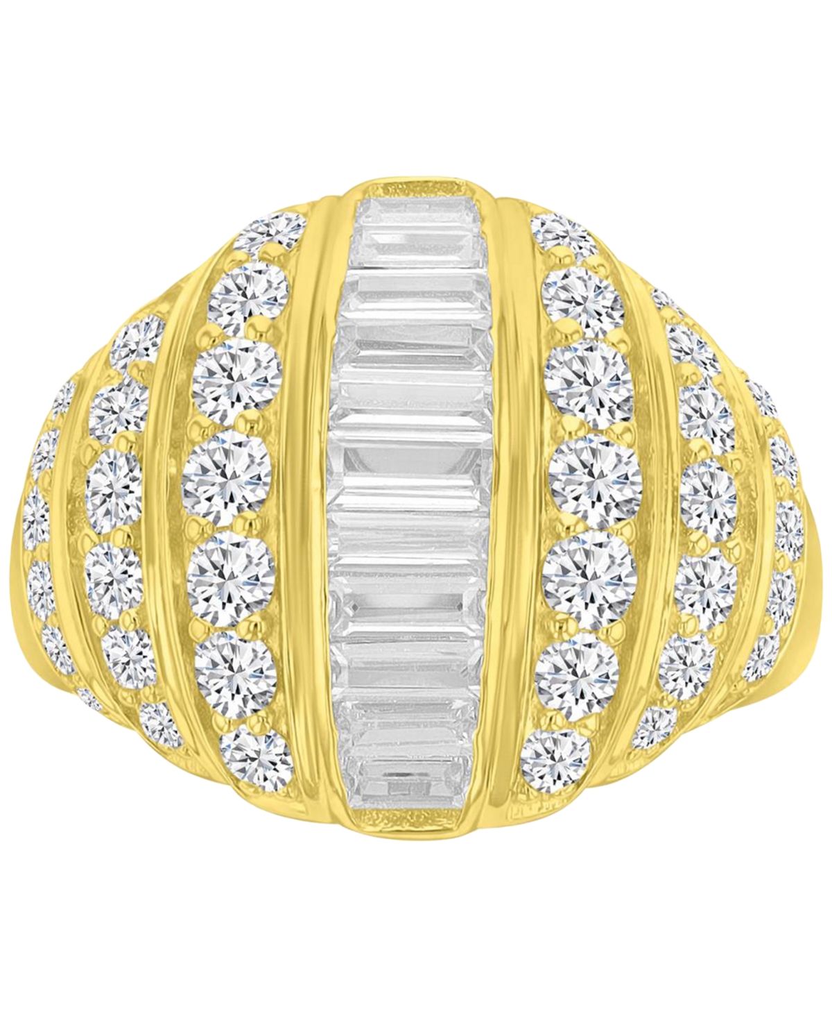 Click here for Macys 14k Gold-Plated Pave Fashion Band Ring - Gol... prices