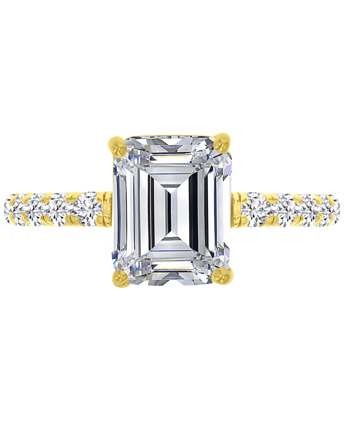 Click here for Macys 14k Gold-Plated Emerald Cut Fashion Bridal R... prices