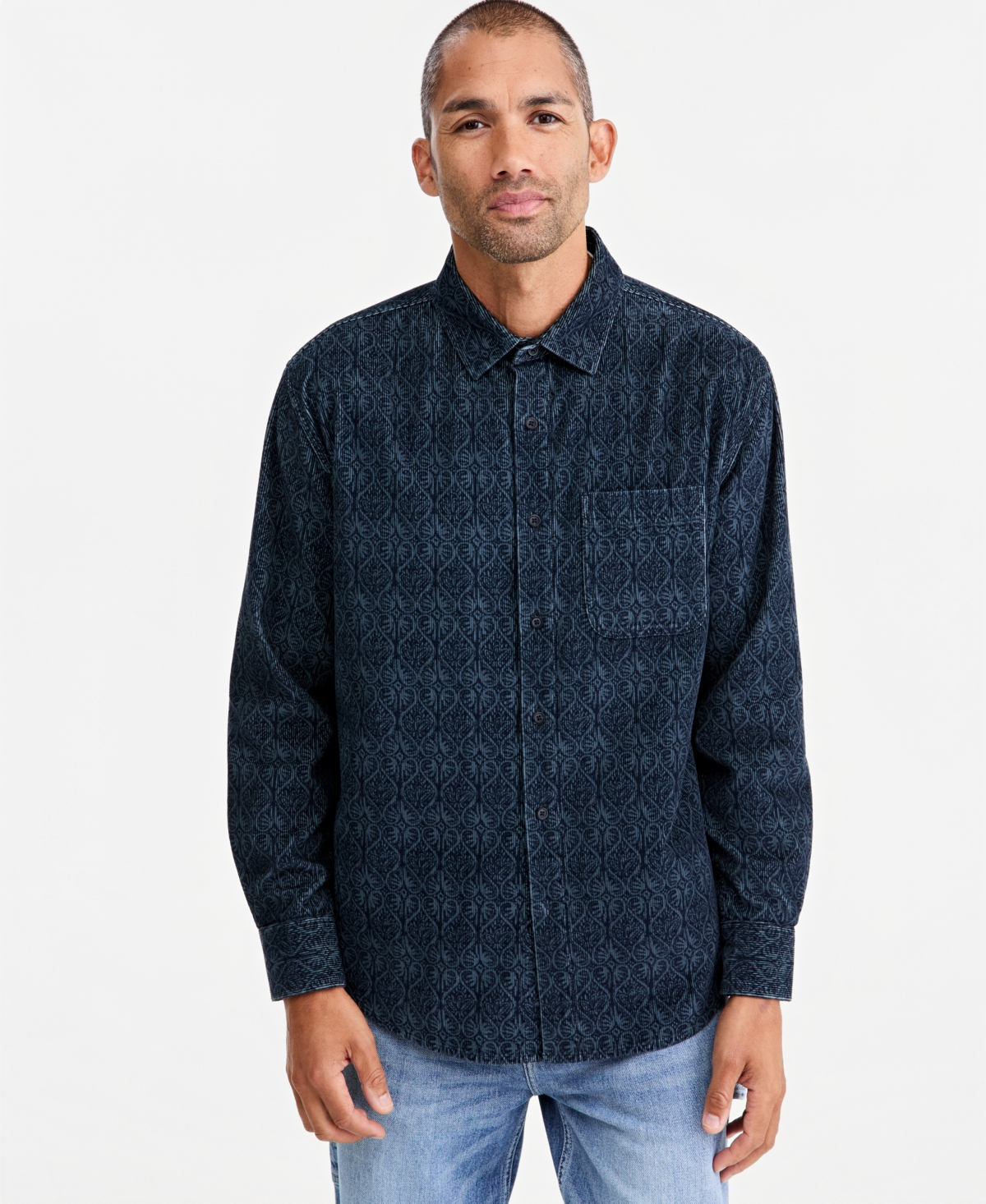 Click here for Sun + Stone Mens Corduroy Geo Floral Shirt  Macys... prices