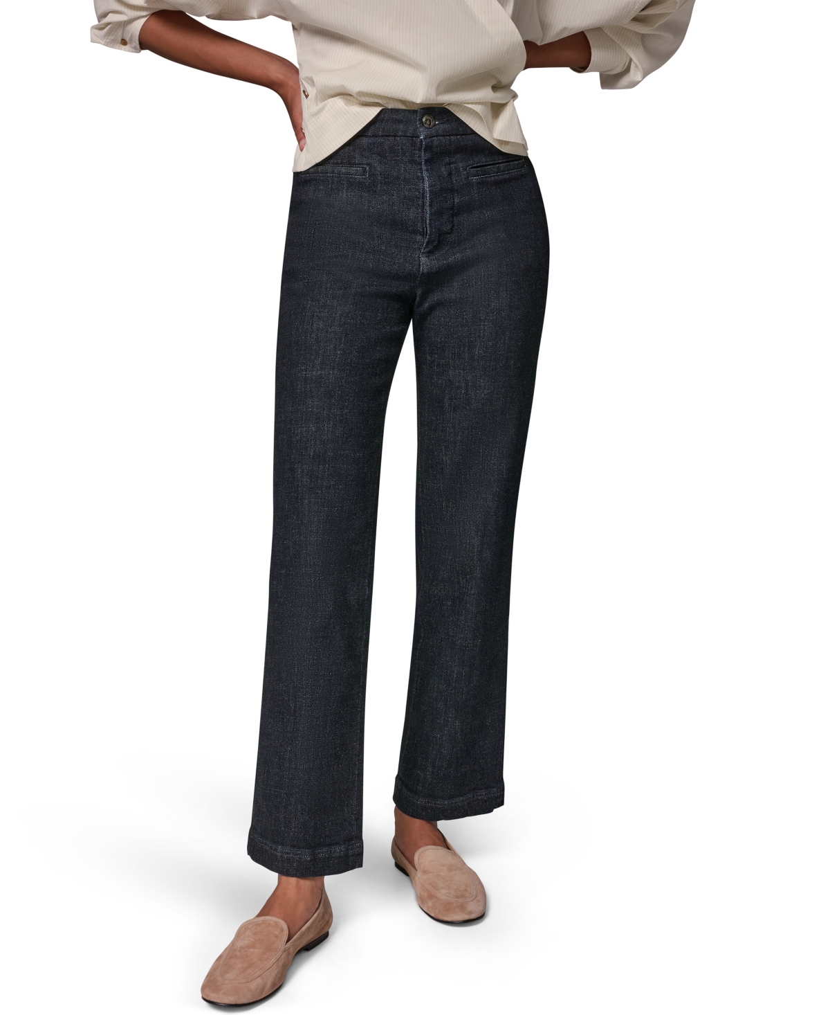 Click here for Donna Karan Weekend Womens Ren High-Rise Denim Str... prices