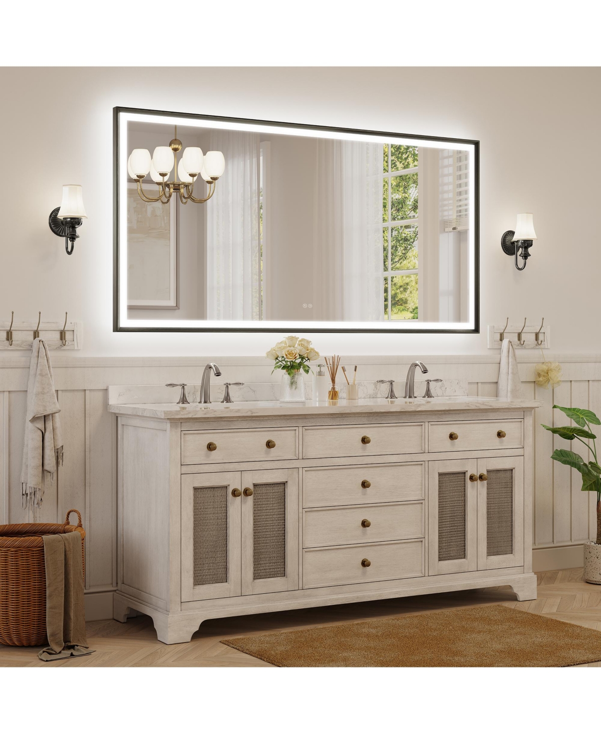 Click here for Sonkuki Led Bathroom Mirror with Front and Backlig... prices