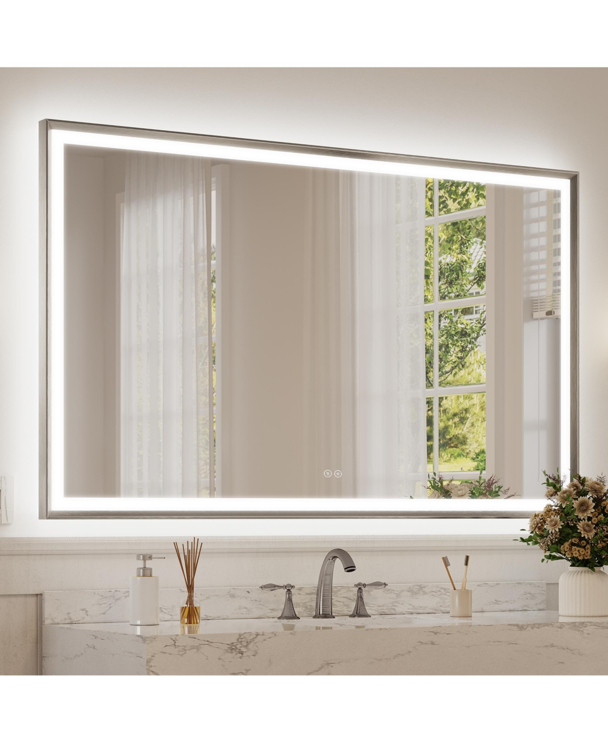 Click here for Sonkuki Led Bathroom Mirror with Front and Backlig... prices