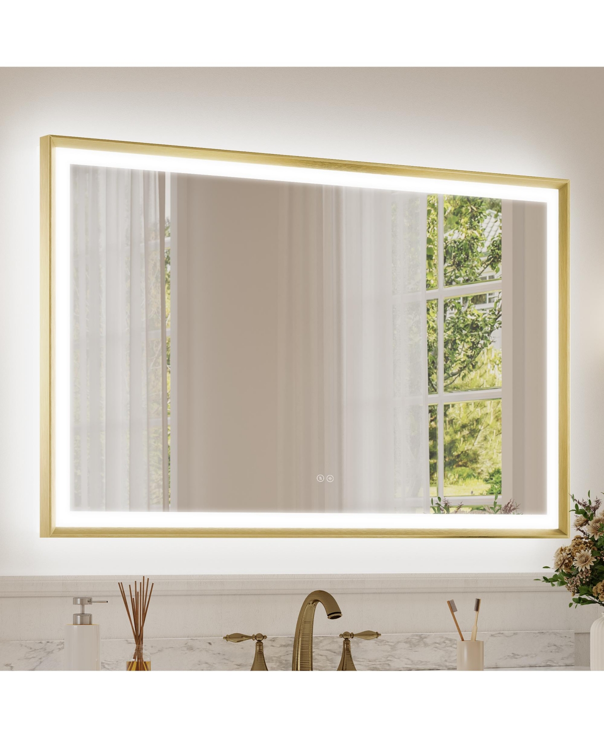 Click here for Sonkuki Led Bathroom Mirror with Front and Backlig... prices