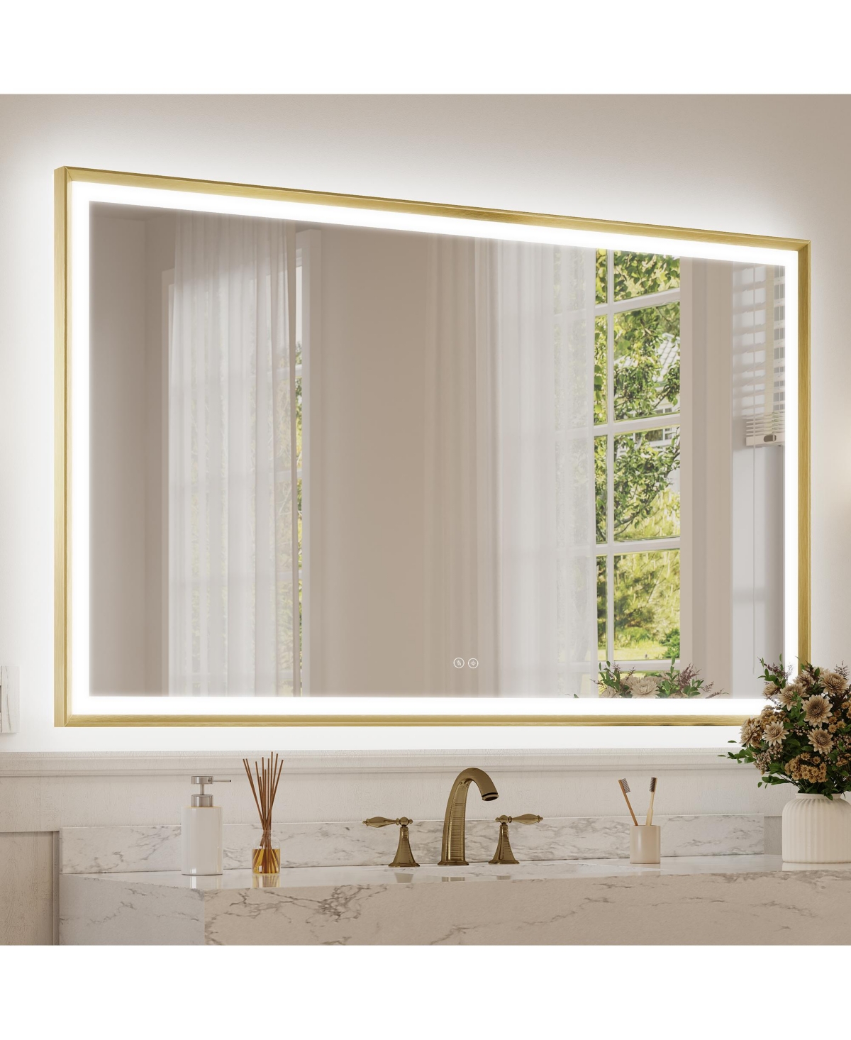 Click here for Sonkuki Led Bathroom Mirror with Front and Backlig... prices
