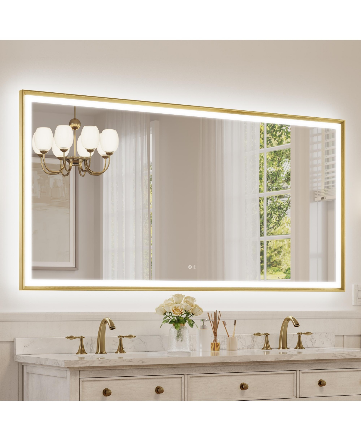 Click here for Sonkuki Led Bathroom Mirror with Front and Backlig... prices