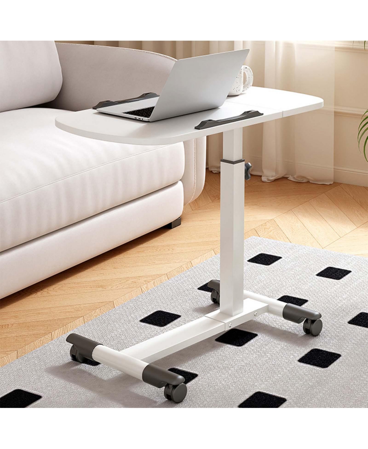 Click here for homfan Overbed Table with Wheels  Adjustable Heigh... prices