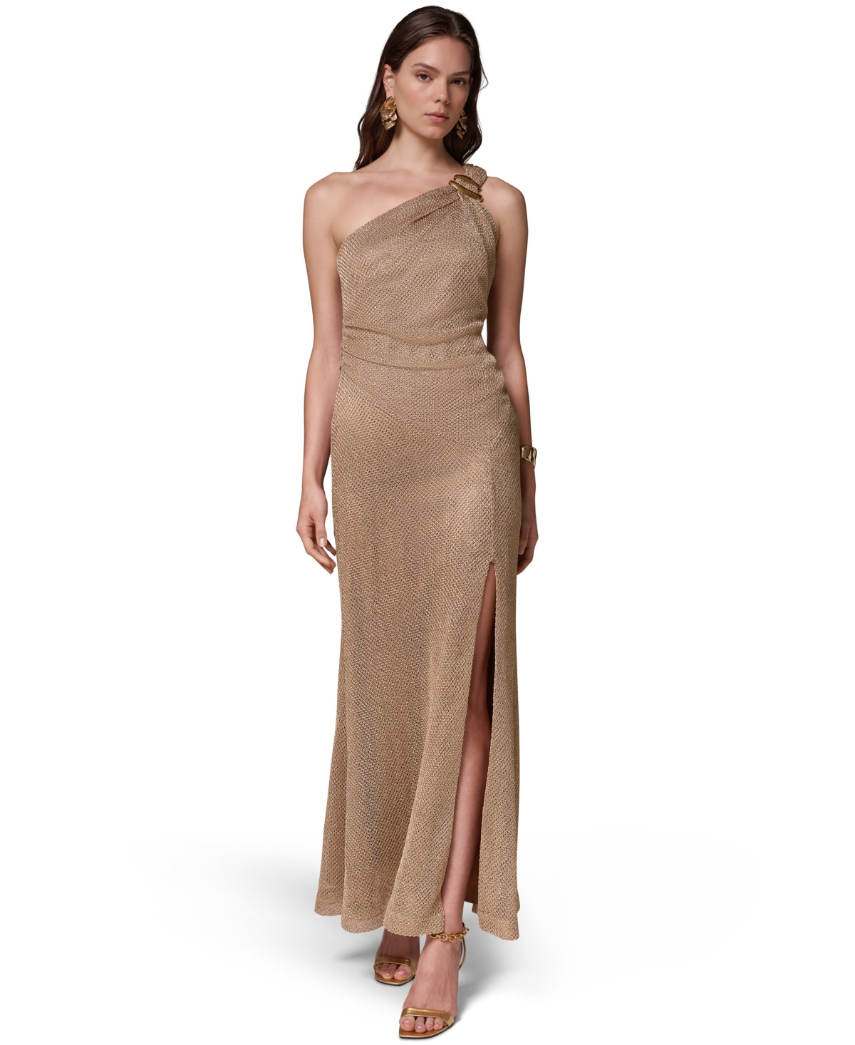 Click here for Donna Karan New York Womens Ruched One-Shoulder Me... prices
