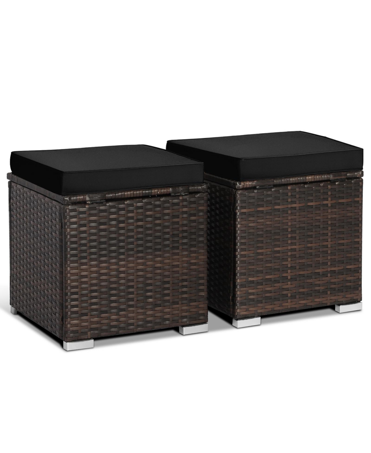 Click here for Slickblue 2 Pieces Patio Ottoman with Removable Cu... prices