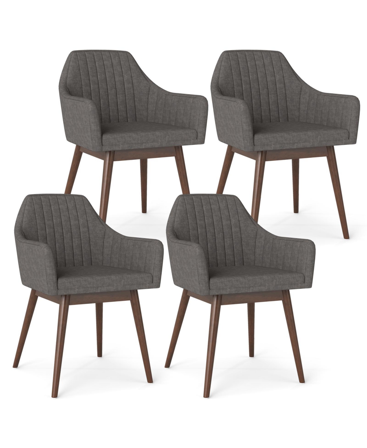 Click here for Gymax Set of 4 Dining Chairs Upholstered Kitchen T... prices