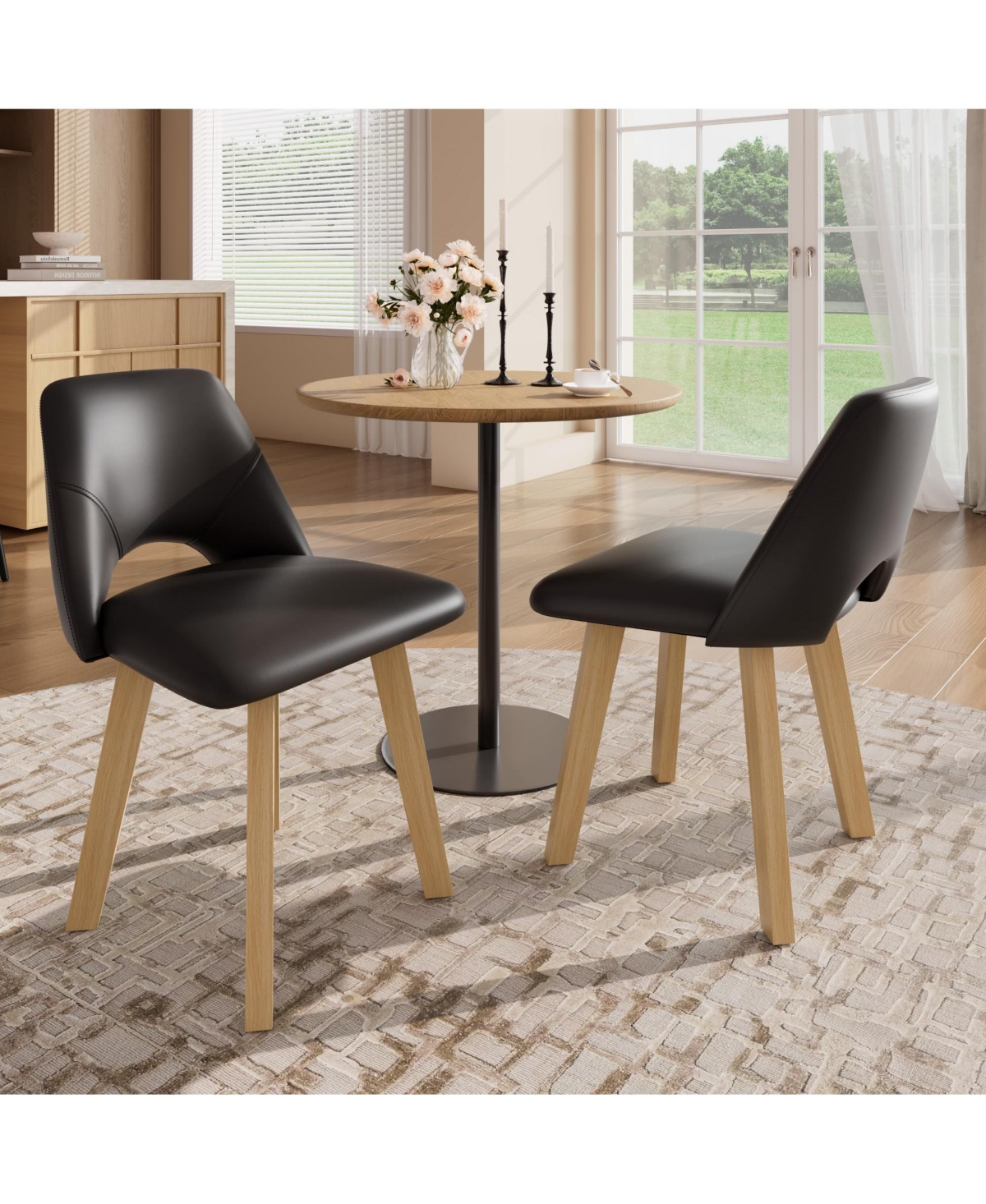 Click here for homfan Dining Chairs of 2  Pu Leather Upholstered... prices