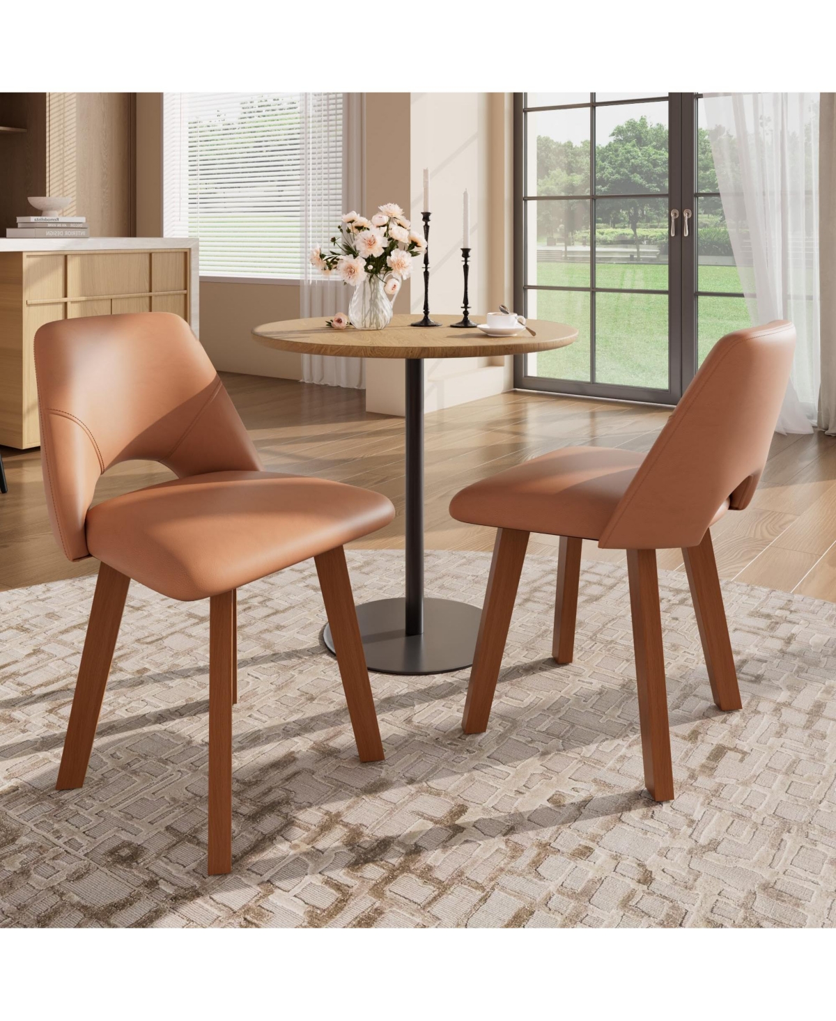 Click here for homfan Dining Chairs of 2  Pu Leather Upholstered... prices