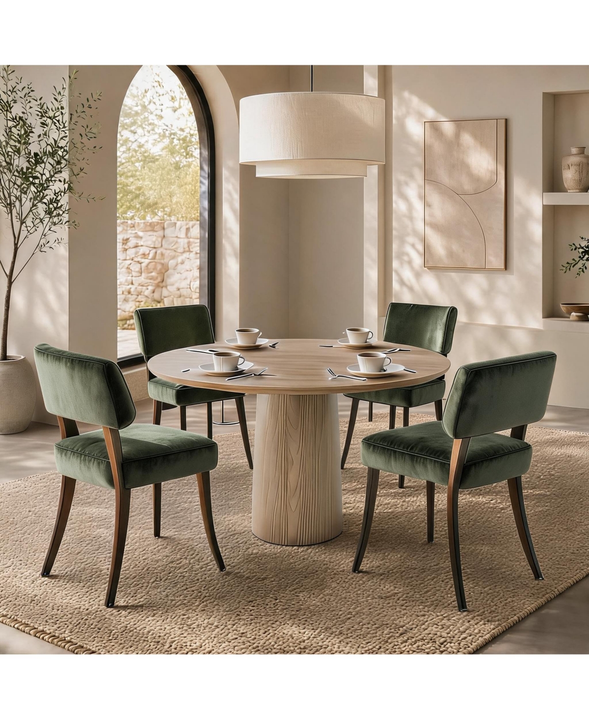 Click here for homfan Dining Chairs Set of 4  Mid Century Upholst... prices